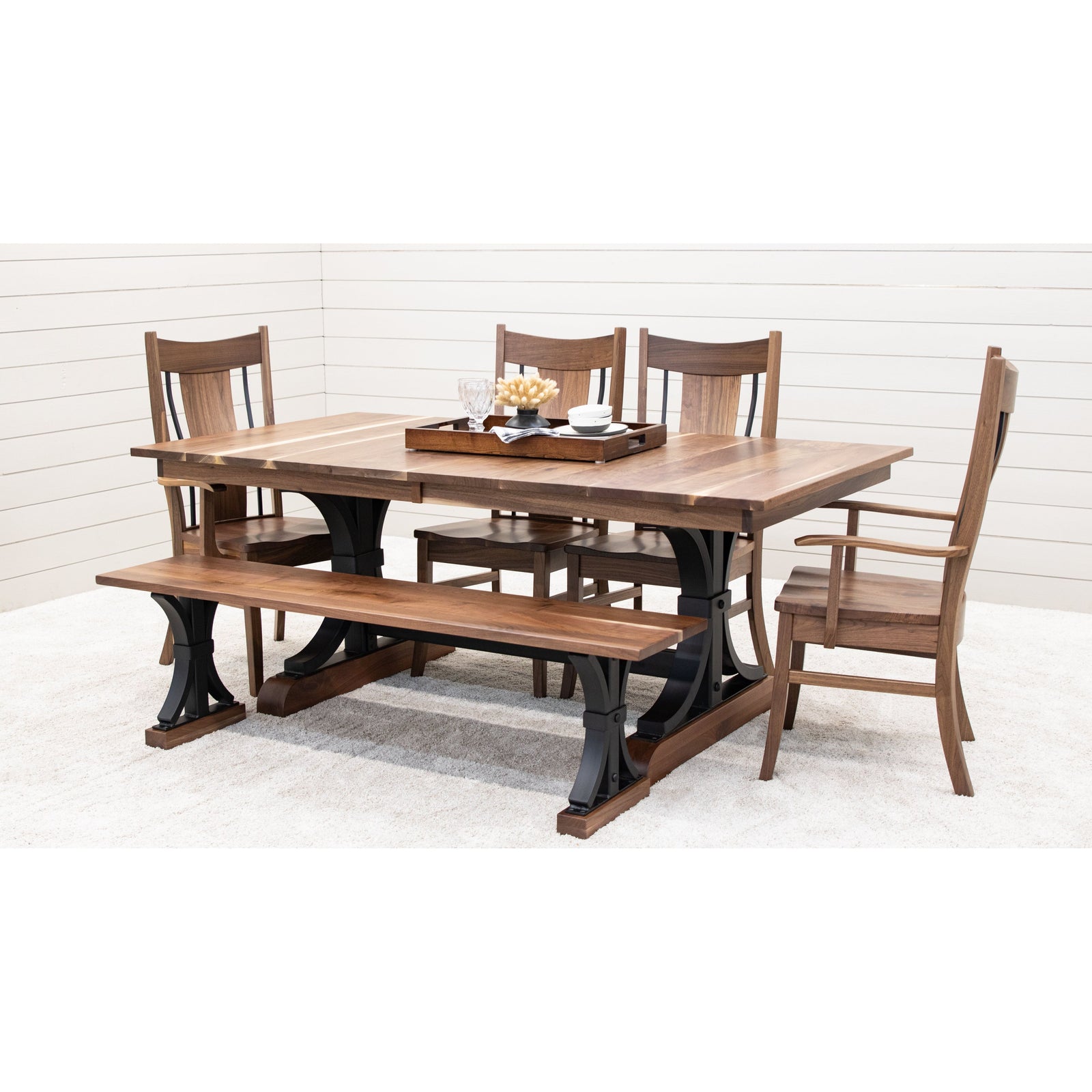 Extendable Trestle Table Designs | Solid Wood Trestle Tables