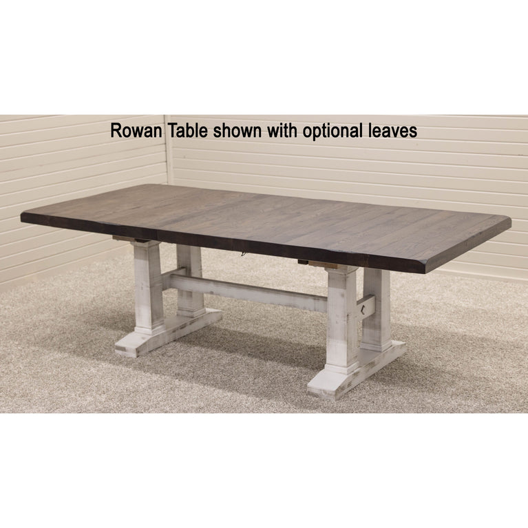 Rowan Rustic Quarter Sawn White Oak Wood Extending Dining Table