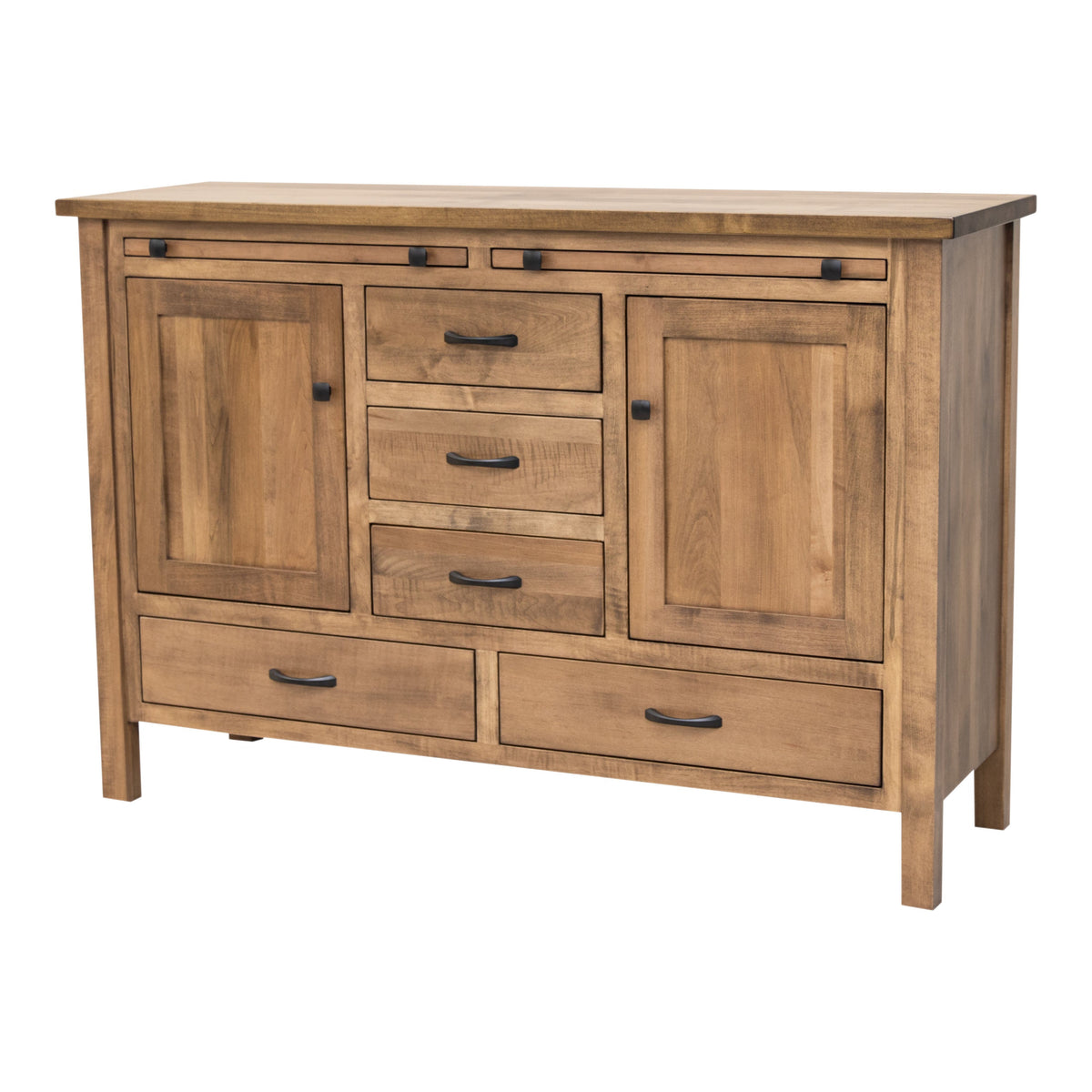 Rowan Maple Wood Buffet in Cocoa | Rustic Wood Sideboard
