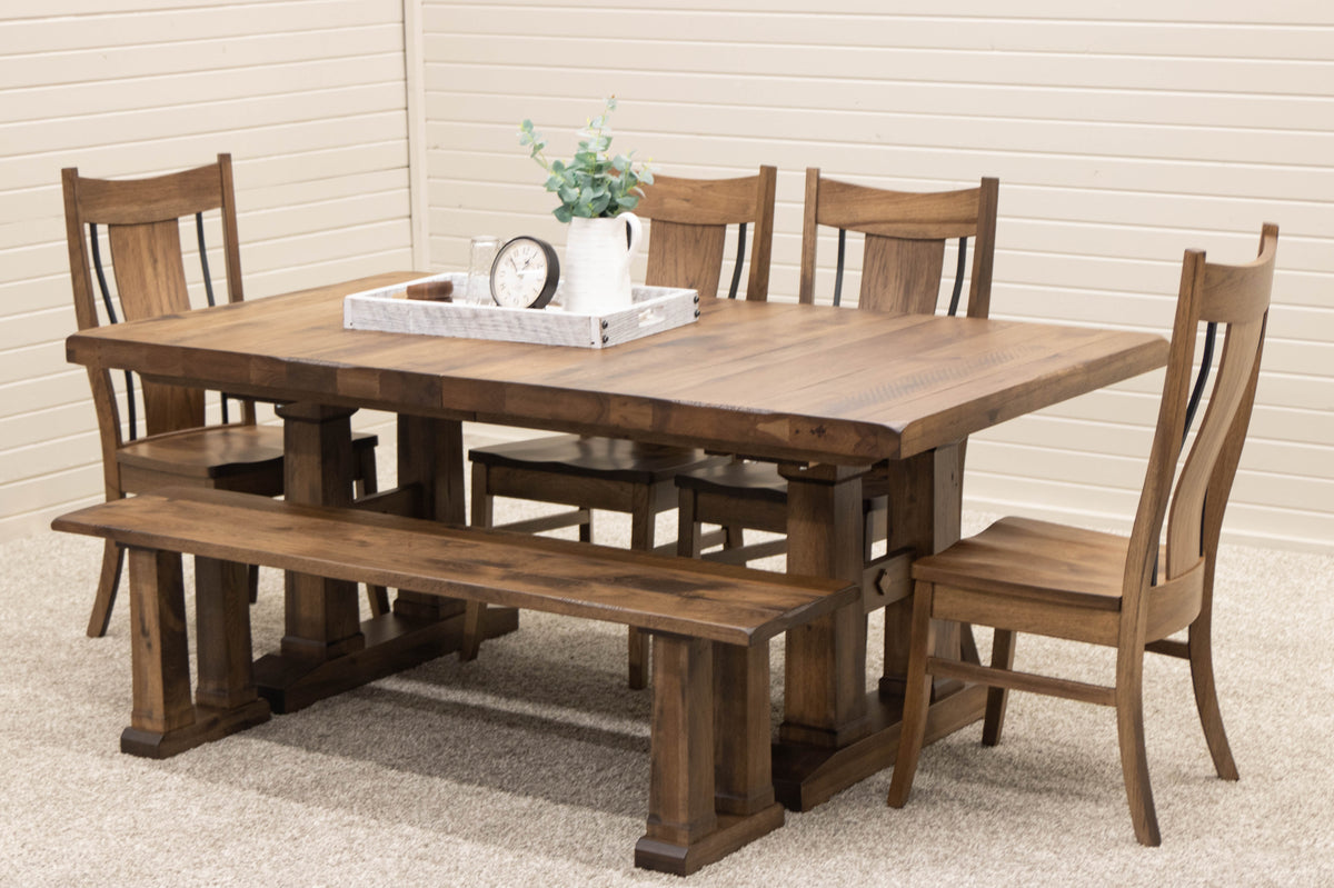 Extendable Trestle Table Designs | Solid Wood Trestle Tables