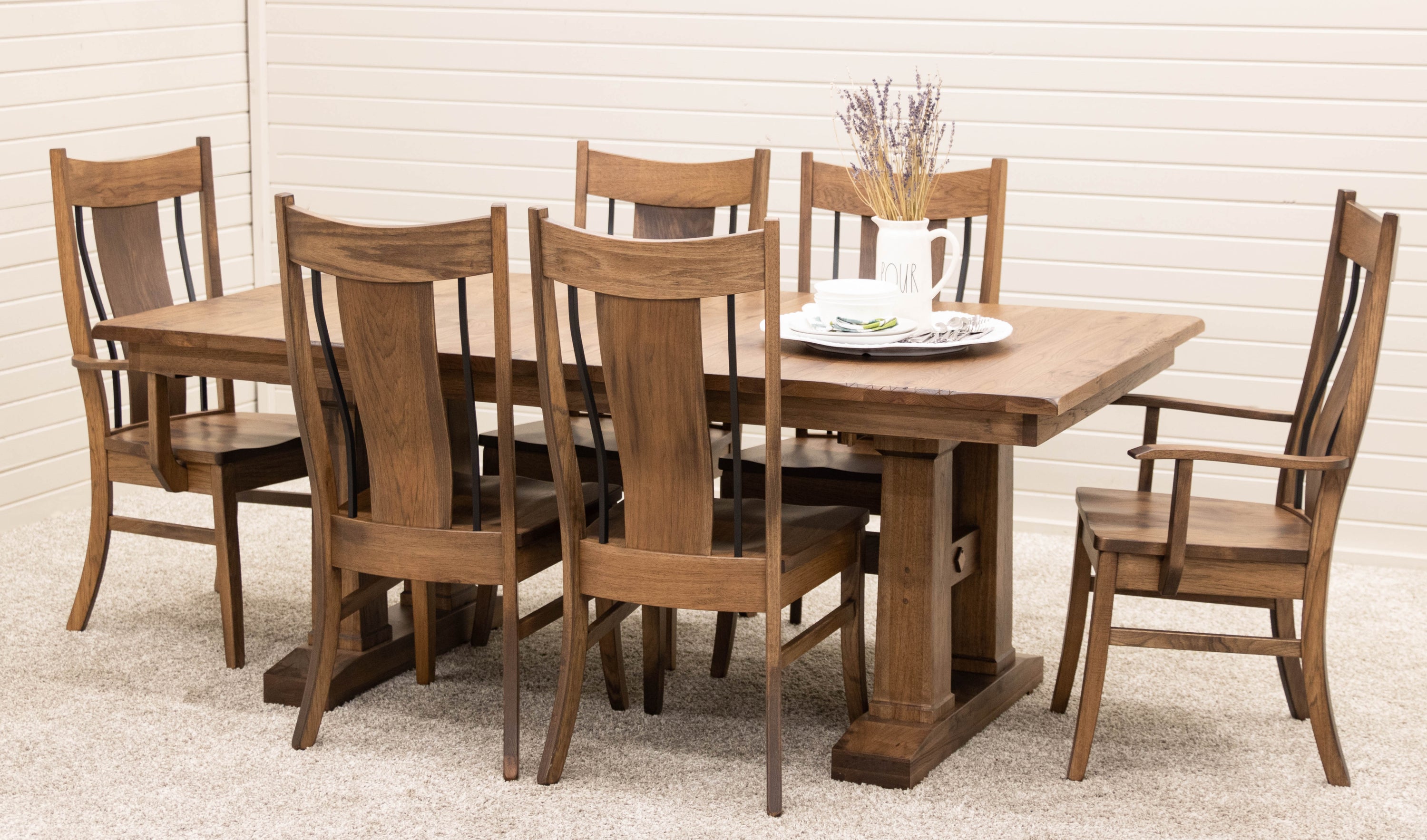 Rowan Trestle Dining Set | Dutch Craft Furniture
