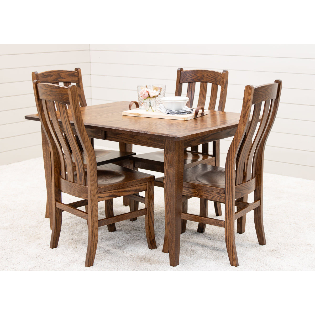 Lakeland Shaker Solid Oak Wood Small Rectangle Kitchen Table