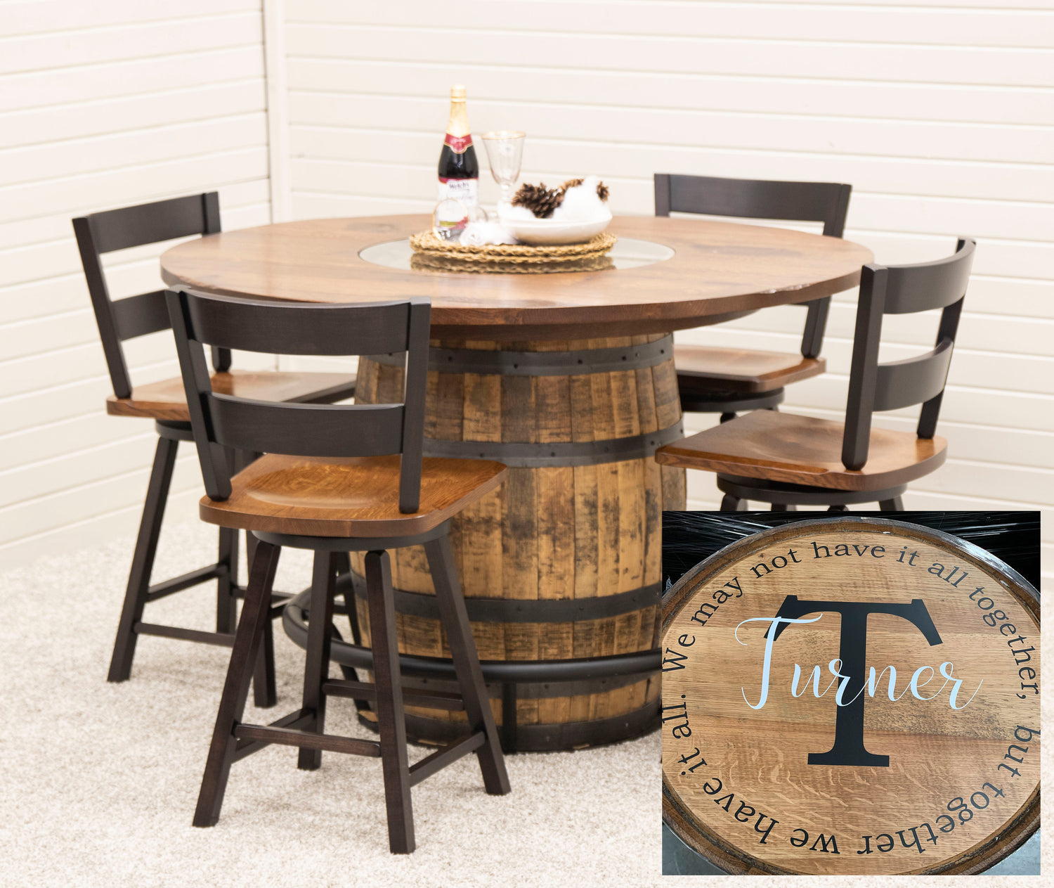 Free Personalization on Your Barrel Table