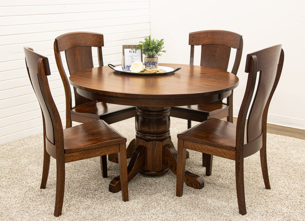 Rustic Quartersawn White Oak/Asbury Brown with Kowan Chairs