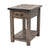 Arcadia Oak Wood Rectangle Open End Table | Stone Brown Stain Color