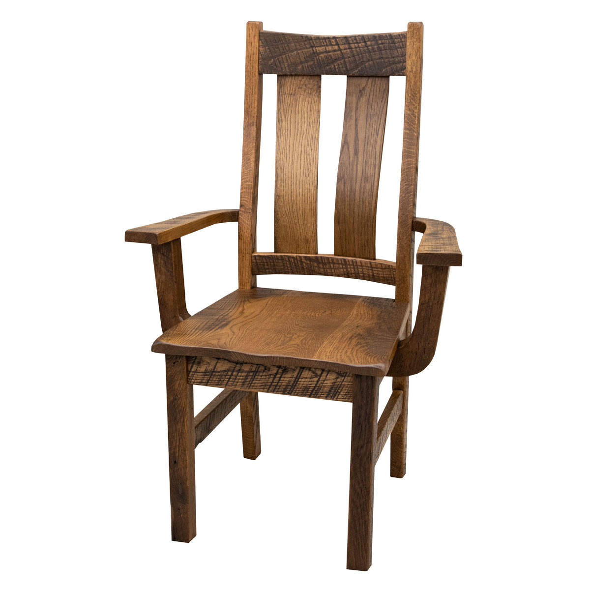 Timberland Rustic Reclaimed Barnwood Arm Dining Chair