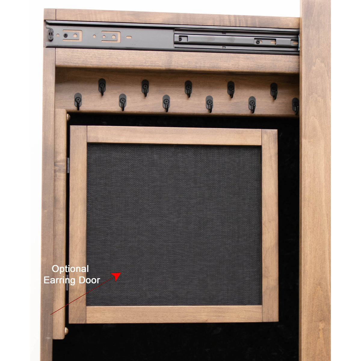 Shaker Solid Maple Wood Sliding Jewelry Cheval Mirror in Asbury