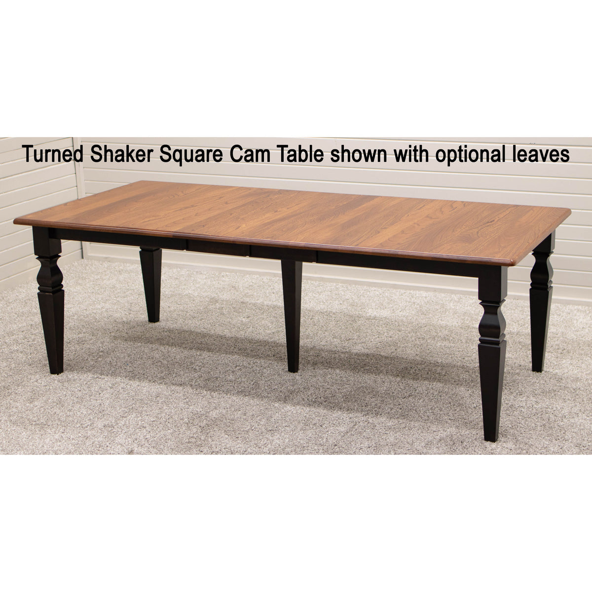 Classic Turned Cam Cherry Wood Extending Dining Table | Cherry Color