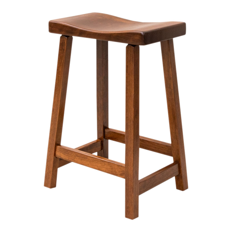 Urban 24" Cherry Wood Bar Stool in Cherry Color