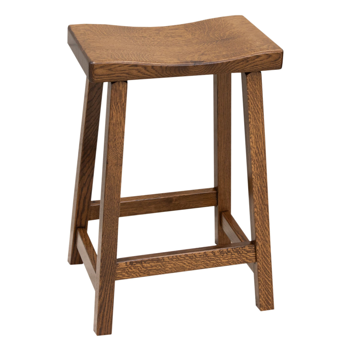 Urban Quarter Sawn White Oak Wood Bar Stool