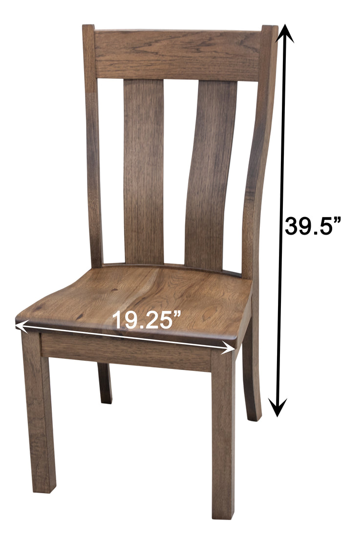 Urbana Quarter Sawn White Oak Wood Side Dining Chair in Golden Brown