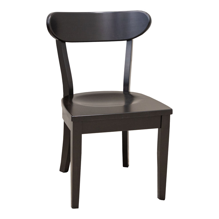 Windsor Black Maple Wood Mid Century Side Dining Chair | Ebony Color