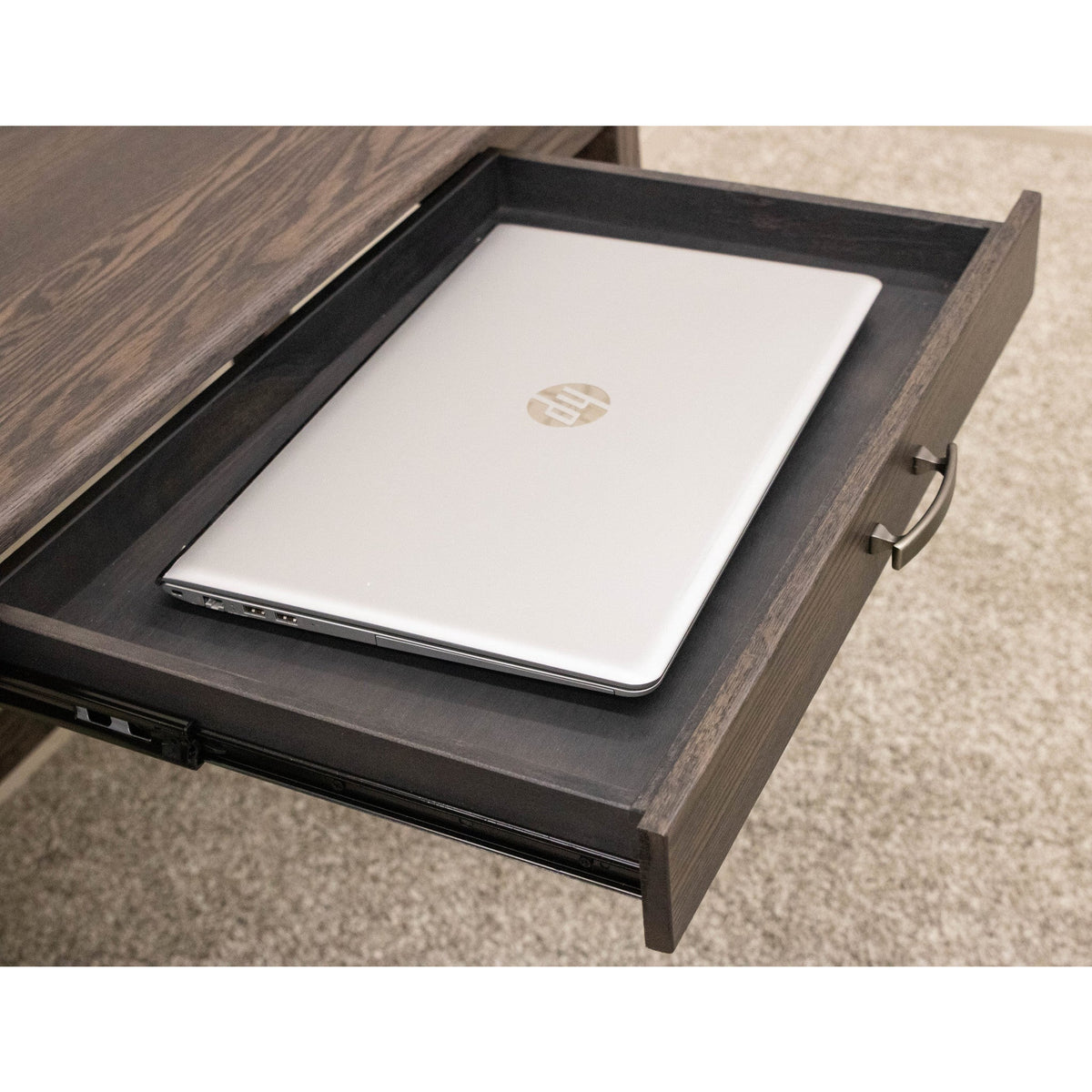 Shaker Black & White Oak Wood Top Writing Desk