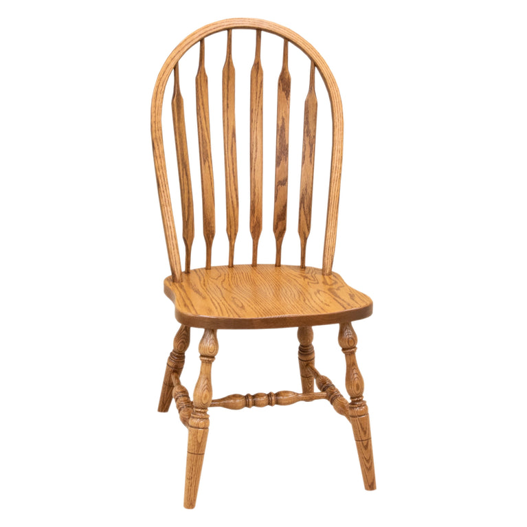 Classic Style High Bent Paddle Oak Wood Side Dining Chair