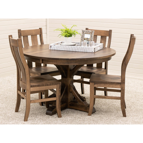 Newport Round Maple Wood Extending Dining Table | CO