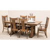 Rowan Hickory Wood Large Extending Trestle Dining Table