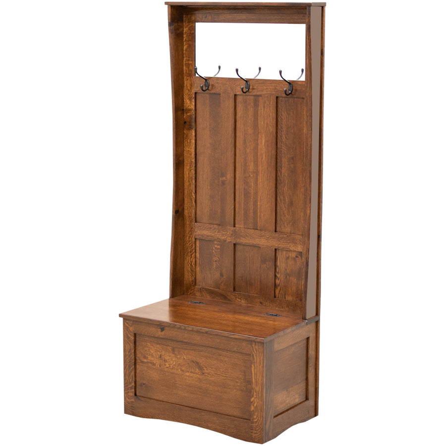 Entryway Bench with Storage Cubbies | Amish Hall Tree Bench
